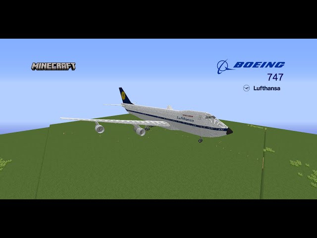 Boeing 747 Lufthansa (little tiles) Minecraft Map
