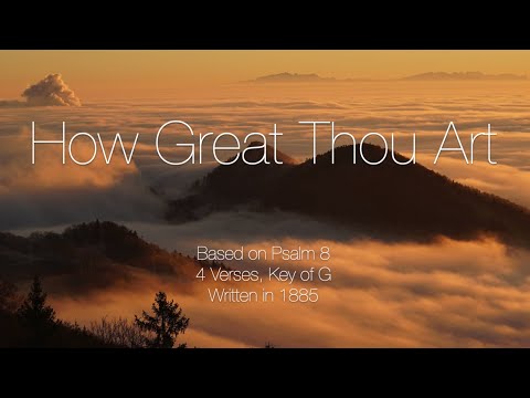 How Great Thou Art | Piano Instrumental with Lyrics (4 verses)
