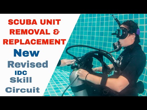 Scuba Unit Remove and Replace Underwater - New Revised PADI IDC Skills Circuit • Divemaster Skills