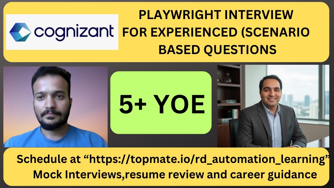 Playwright Automation Interview for Testers | QA Automation Interview | Playwright Tutorial