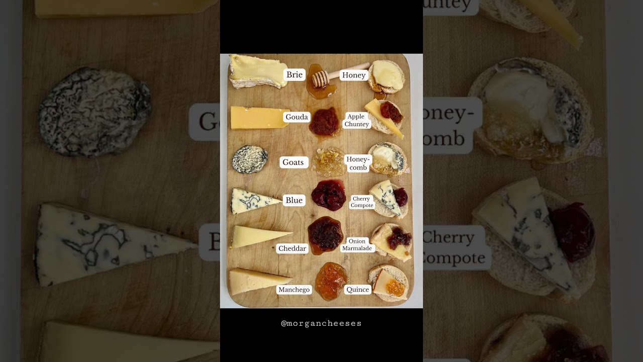 Top cheese pairings by Morgan McGlynn Carr - save these for your next cheese board ✨🧀