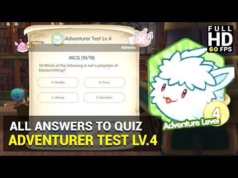 All Answers to Quiz Adventurer Test Lv.4 | Ragnarok X: Next Generation
