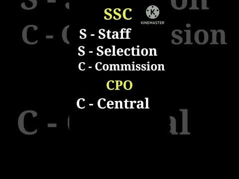 SSC CPO Ka Full Form Kya Hota Hai || SSC CPO Ka Full Form in English #fullform #virelshorts