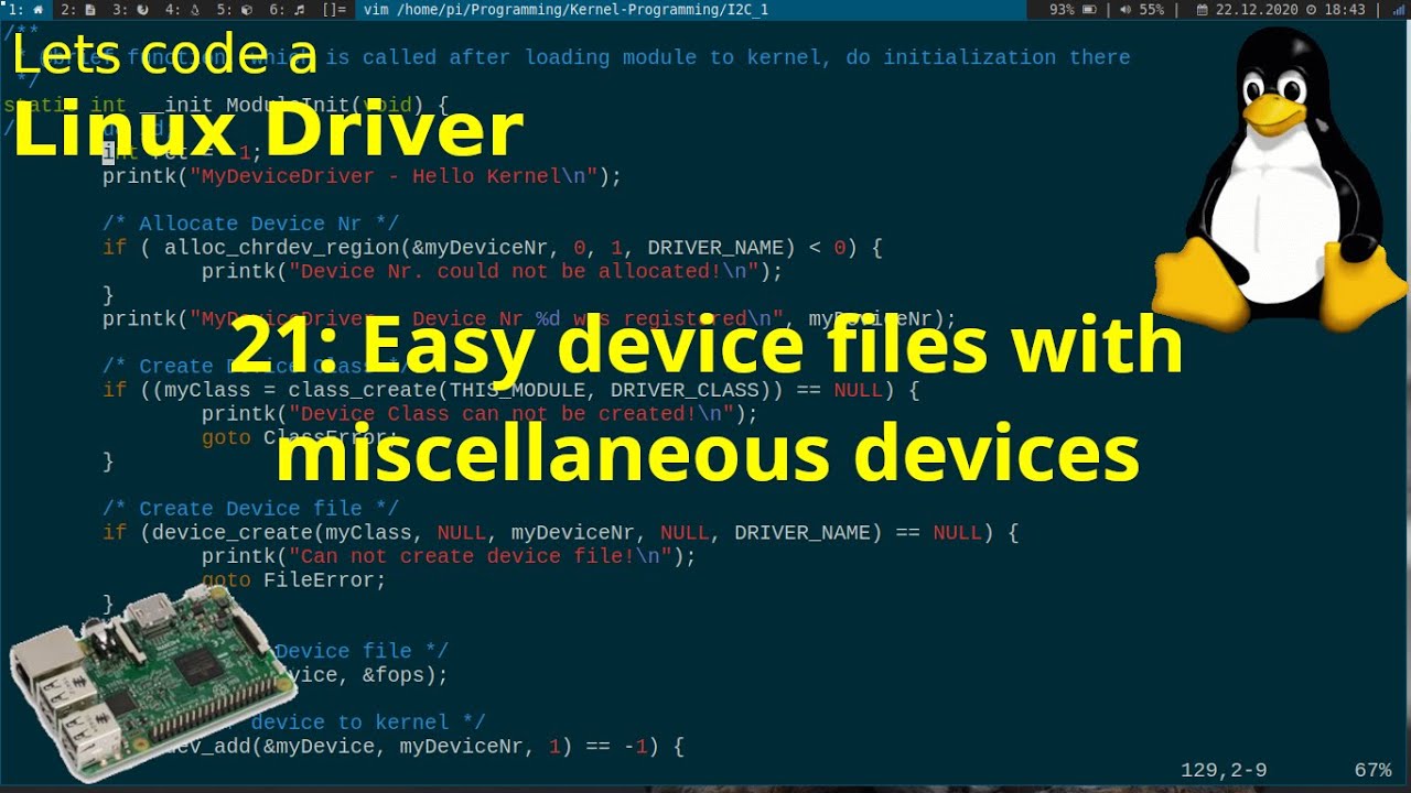 Let's code a Linux Driver - 21 Easy device files with miscellaneous devices