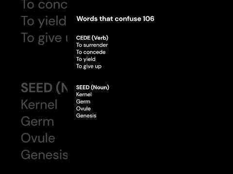 Words that confuse 106