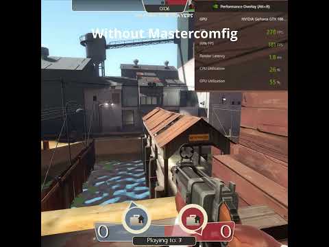 TF2 with and without Mastercomfig