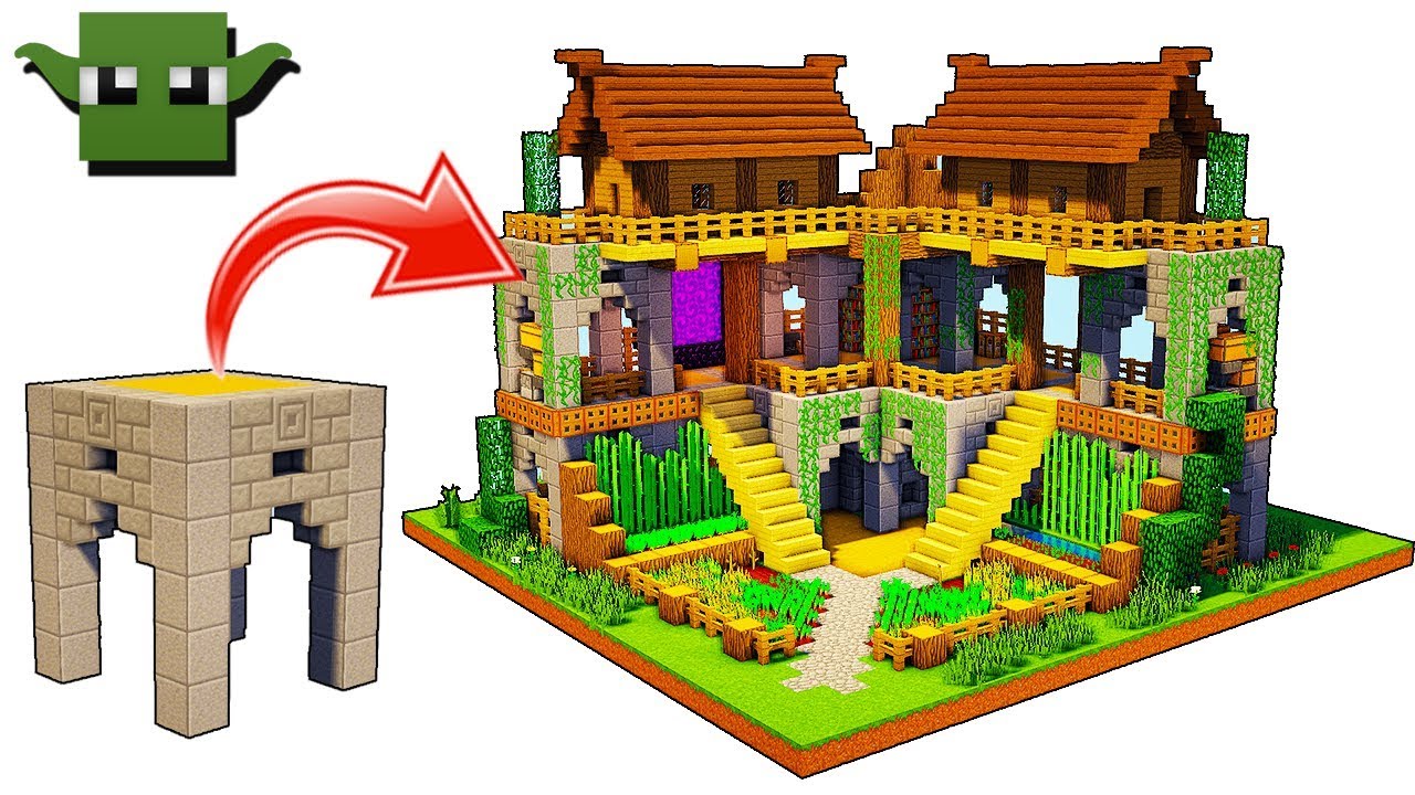 Minecraft 2-Player Survival Base (EASY 5X5 BUILDING SYSTEM) - Minecraft ...