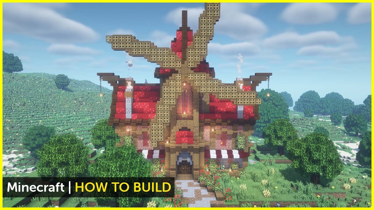 Minecraft How to Build a Fantasy Windmill (Tutorial) - Minecraft Builders