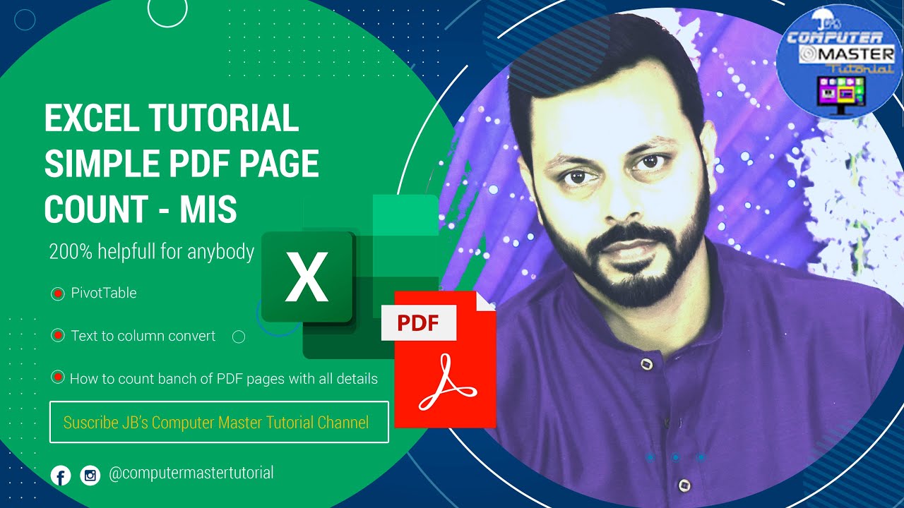 Pivot Table | PDF Page Count | MIS | Excel Tutorial