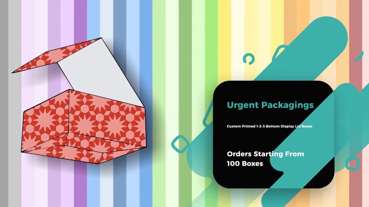 Custom Printed 123 Bottom Display Lid Boxes | By Industry | Showcase Exhibit | Urgent Packagings