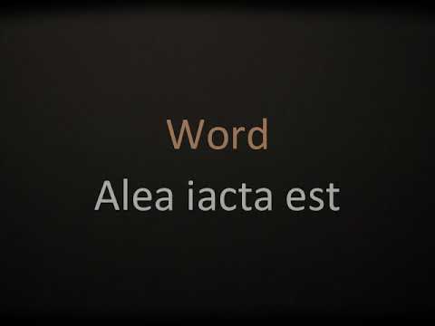Latin phrase meaning -Alea iacta est