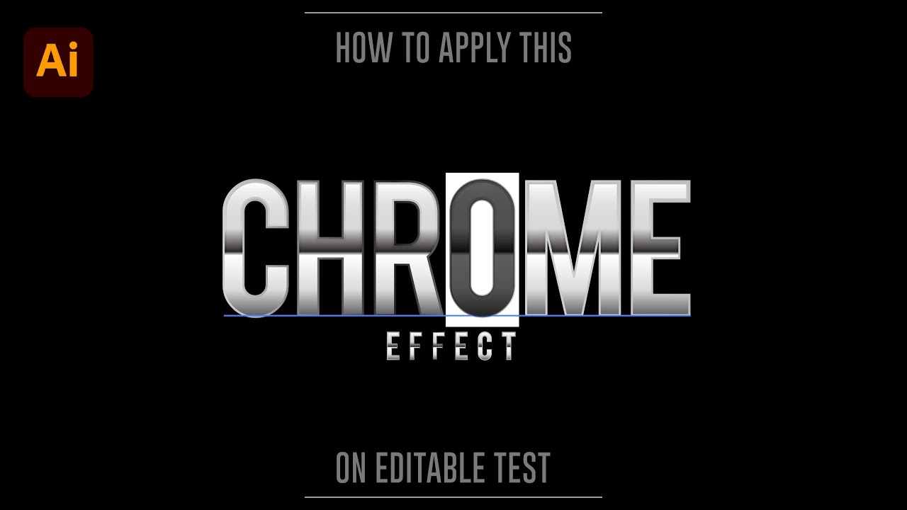 How to apply Chrome Effect on Editable Text - Adobe Illustrator