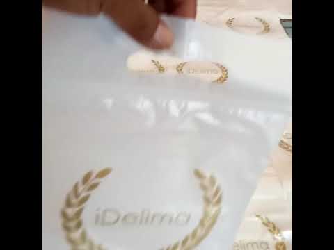 sablon plastik ziplock ukuran 20x30cm warna gold