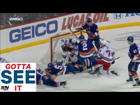 GOTTA SEE IT: Islanders' Johnny Boychuk Makes Diving Stop With His Face!