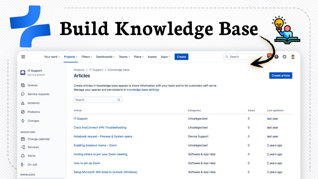 How to build a knowledge base in Confluence (setup knowledge center)