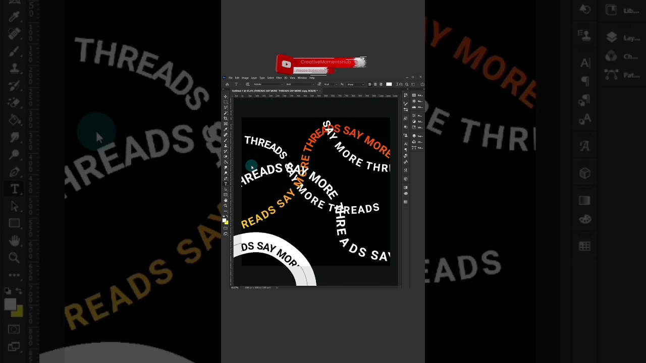 How to create Thread Say More background... #threads #saymoreoffical @Threads @colourfulthreads