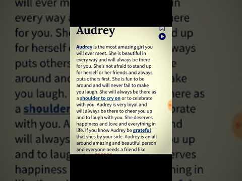 Meaning Of The Name Audrey - Dtmp Drama Alert