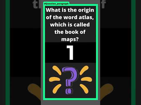 What is the origin of the word atlas, which is called the book of maps