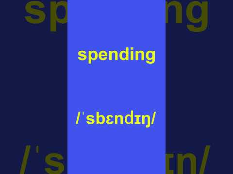 How to pronounce "spending" in American English #spokenenglish #howtopronounce #americanenglish