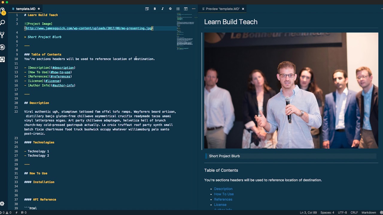 ReadMe Template for Github Repos