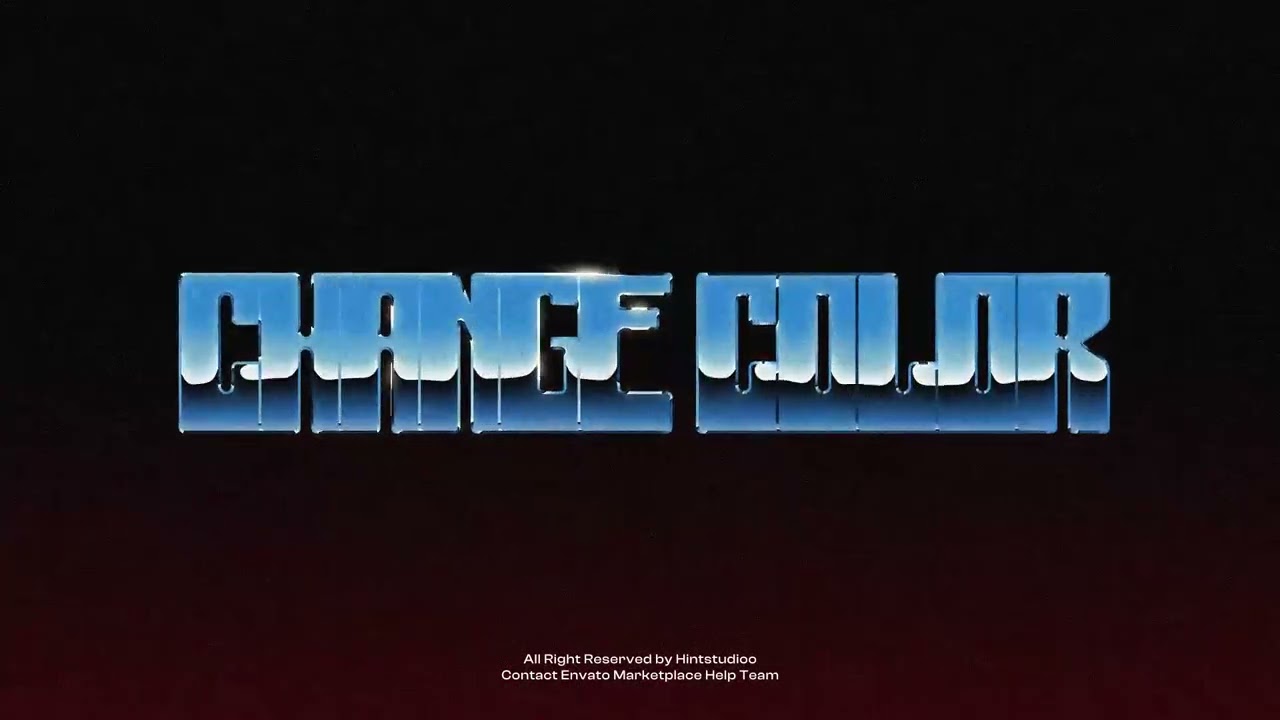Retro Chrome Text Effect - Titles | After Effect Template