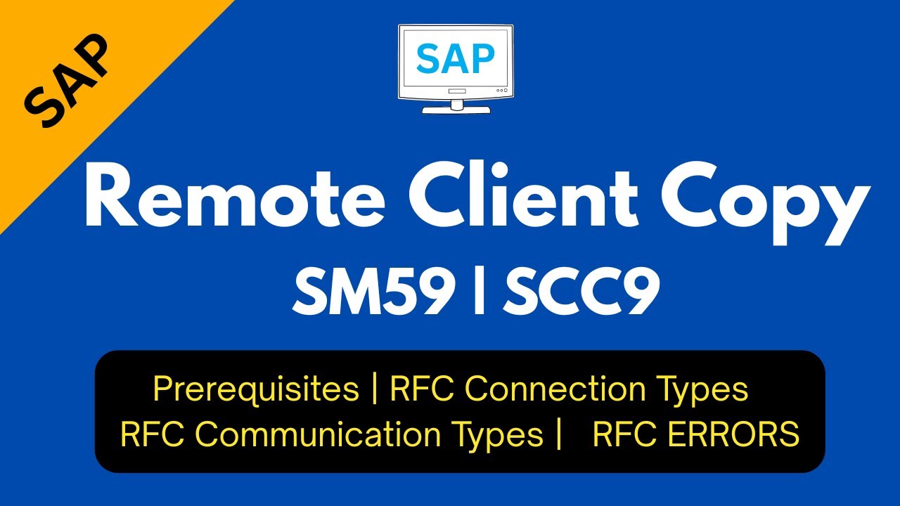 Remote Client Copy Tutorial in SAP|Remote Function Call| Prerequisites |RFC Types |Issues |SAP BASIS