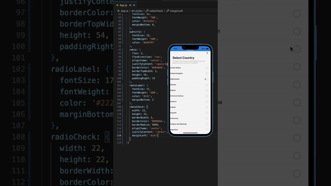 Building a Country Picker with Flags in React Native  #coding #mobileappdevelopment #reactnativeapp