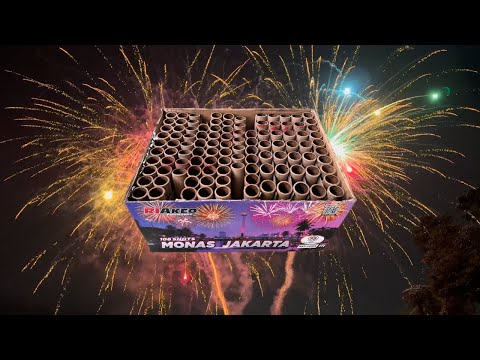 108 Shots Monas Jakarta Fireworks Cake - RIAKEO FIREWORKS