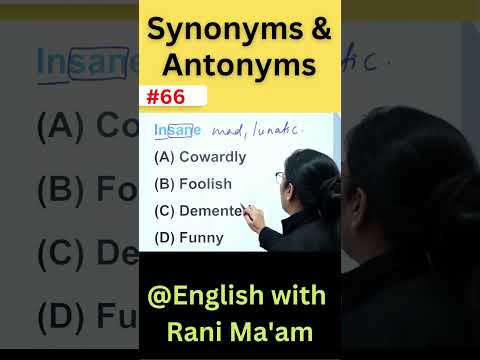 Insane | Vocab | Synonyms & Antonyms | UC LIVE