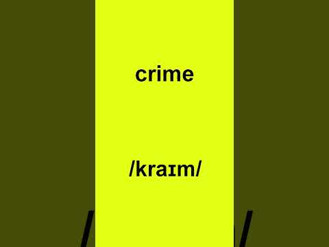 How to pronounce "crime" in American English #spokenenglish #americanenglish #howtopronounce #words