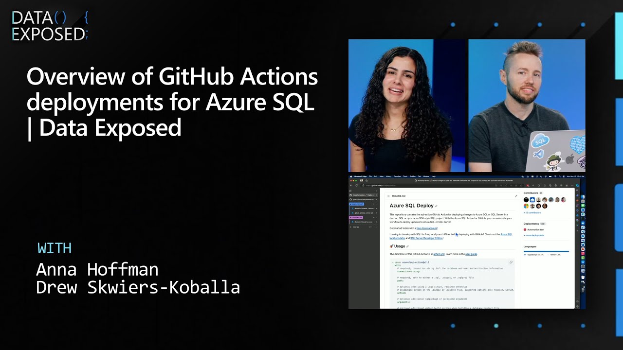 Overview of GitHub Actions deployments for Azure SQL | Data Exposed