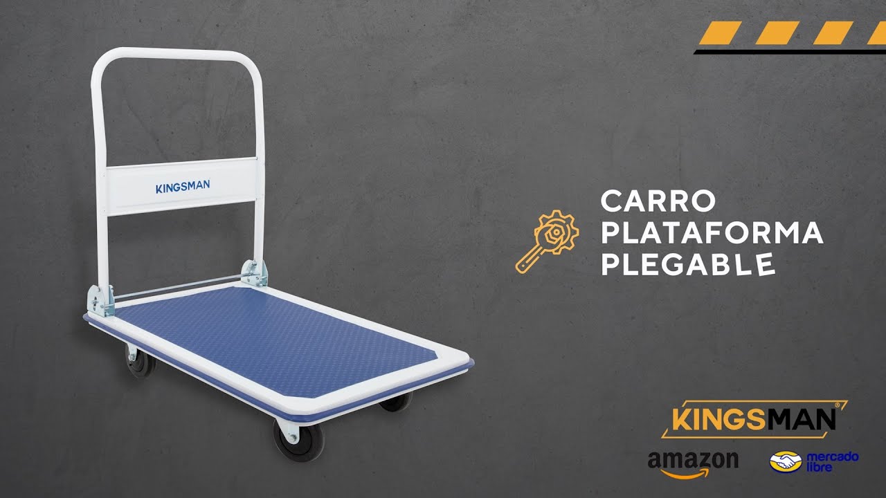 🛒 273309 | Armado de Carro Plataforma Plegable con Ruedas - Soporta hasta 300 kg | Kingsman