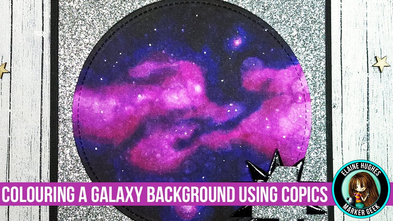 Colouring a Galaxy Background using Copic Markers