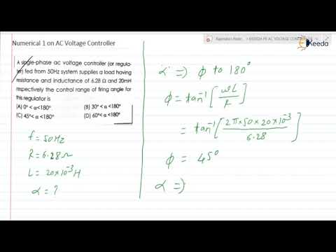In-Depth Analysis : Solving AC Voltage Controller Problems For GATE - Numerical 1 Video Lecture ...