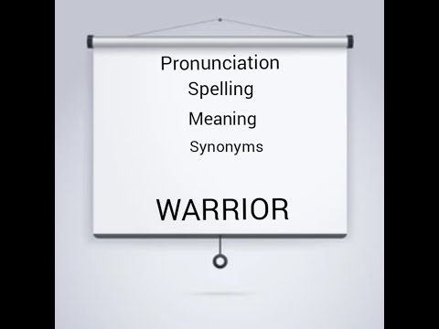 Pronunciation #meaning #synonyms of the word WARRIOR|#british pronunciation #pronunciation