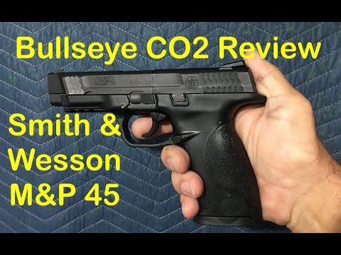 Smith & Wesson M&P 45 CO2 Pistol By Umarex, review and target shooting. (Shoot pellets and BB's)