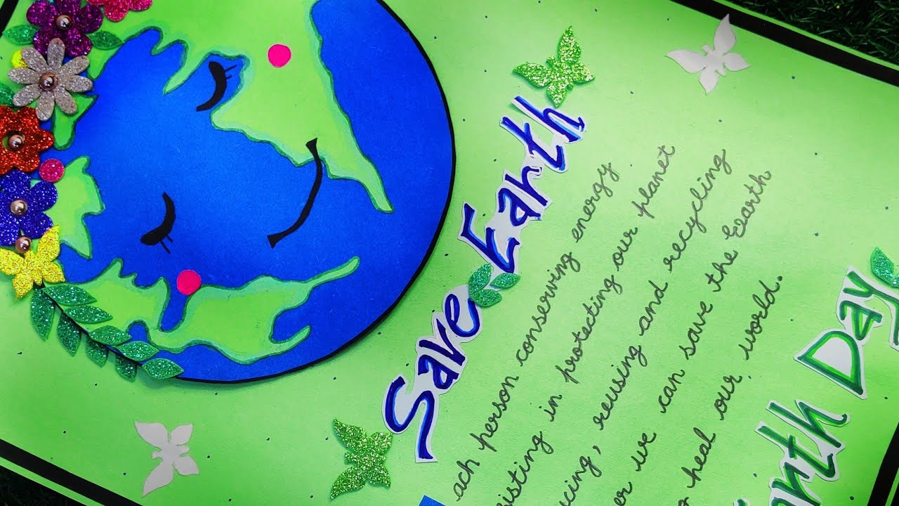 Earth Day Poster making l Earth Day Craft Idea l Earth Day Poster Design l Earth Day Activity