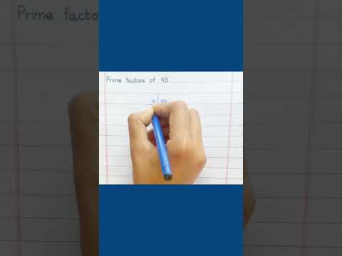 Prime Factors of 93 #shorts