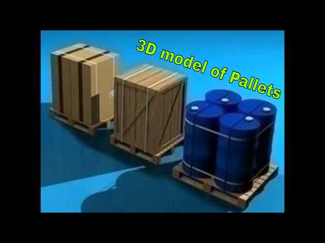 3 pallets 3D Model - FlatPyramid