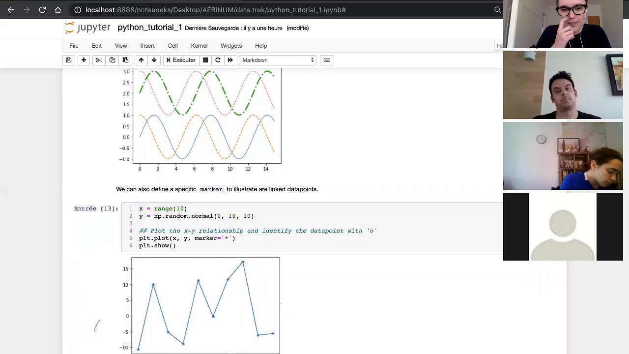 Data visualization with matplotlib / Visualisation des données avec matplotlib
