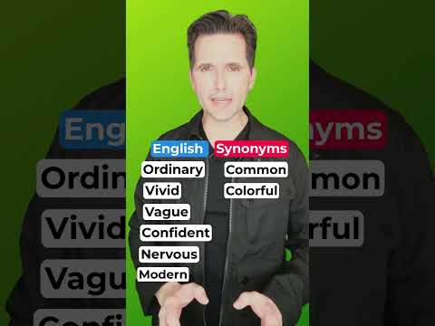 English Synonyms - ESL Vocabulary