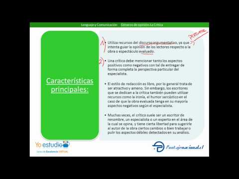 Géneros de opinión: la crítica