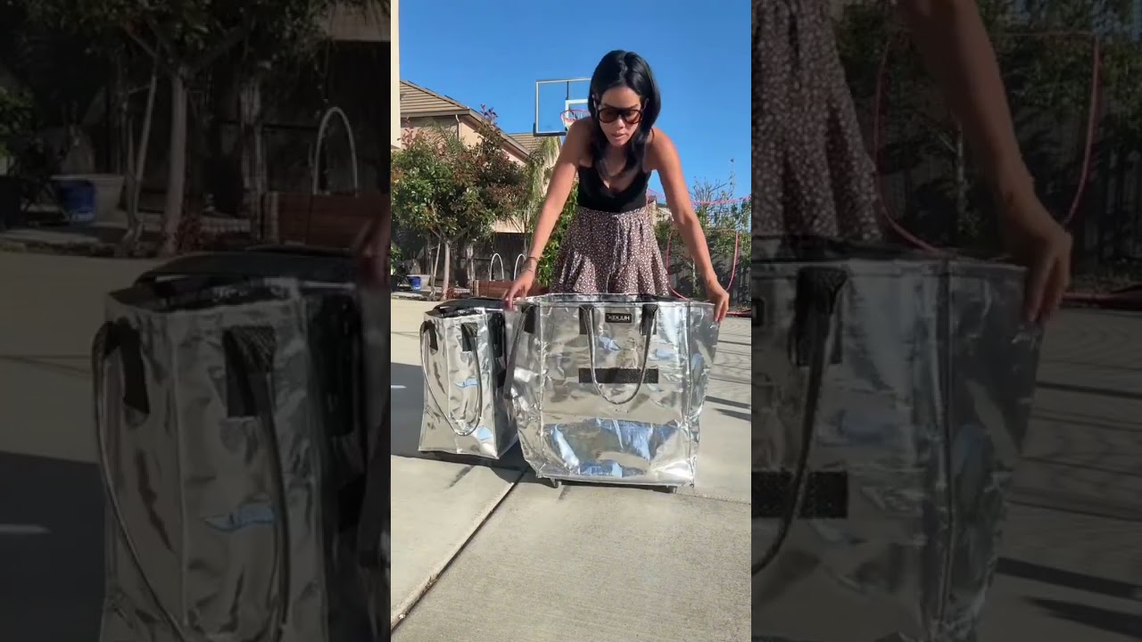 The rolling tote bags folding instructions #hulken #rollingtotebag #vacationluggage #carryonluggage