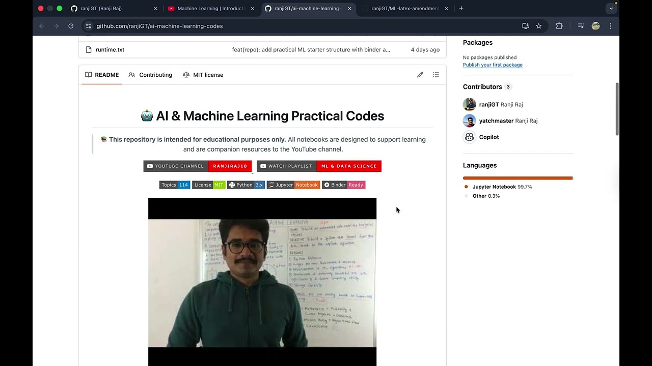Learn Machine Learning with Real Code 🚀 | Full GitHub Repository Walkthrough
