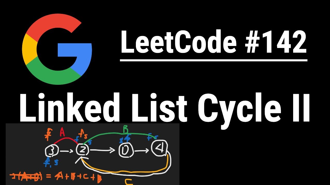 Linked List Cycle II - LeetCode #142 with python programming