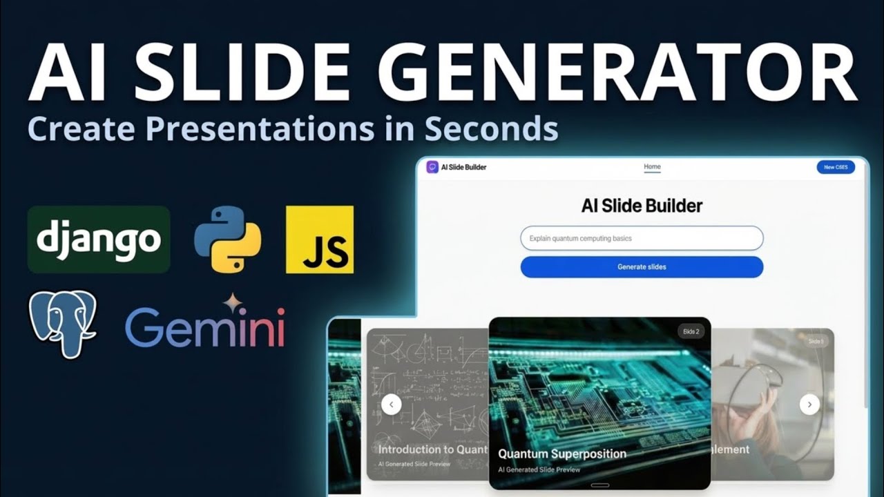 Build & Deploy a Full Stack AI Presentation Slide Generator | Django, JS, Postgres, Gemini & Sevalla