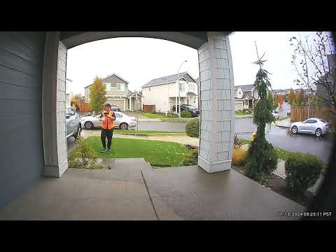 UniUni Delivery Driver Throwing Package