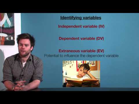 VCE Psychology - Identifying Variables