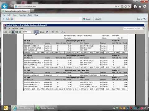 Edit Transcript PDF - Prepare File For Printing