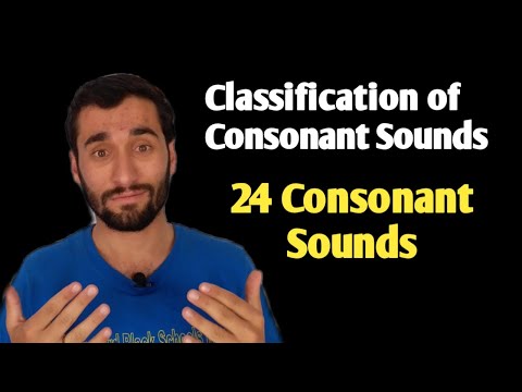 Classification of 24 consonant sounds| 24 consonant sounds | vowel sounds